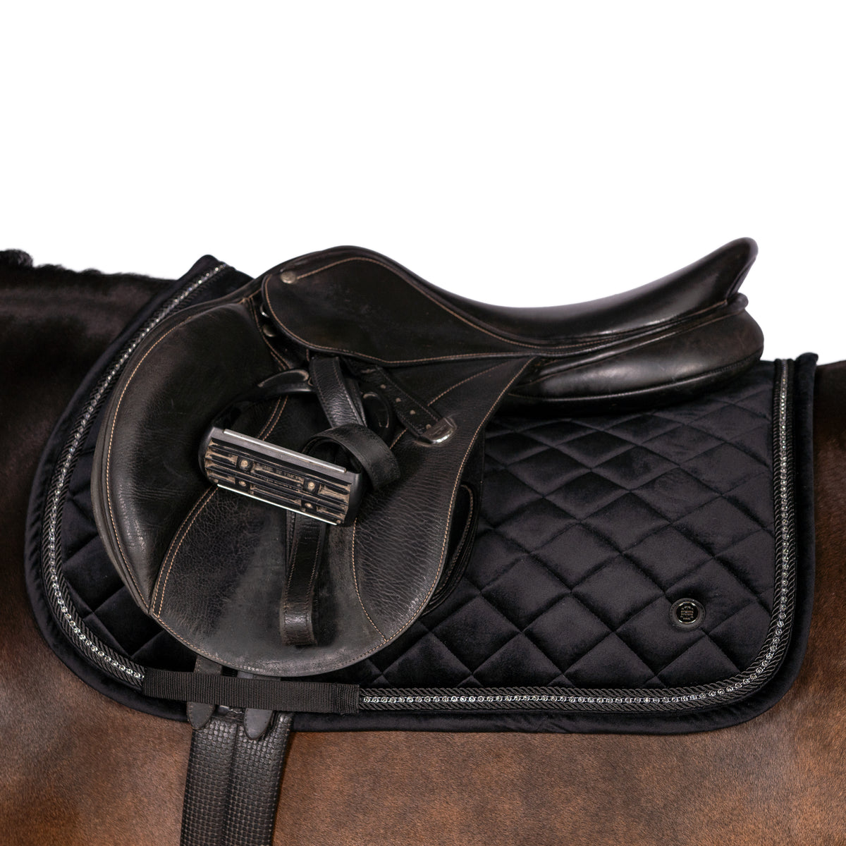 LT Black Velvet Luxe Jump Saddle Pad – Lara Tweedie Equestrian