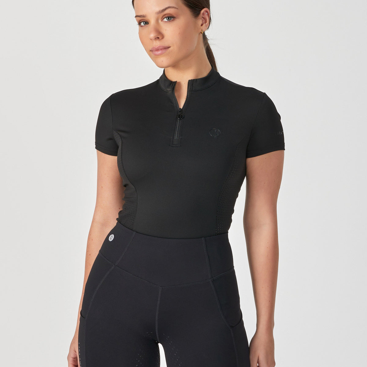 LT Active Fit Riding Top S/S- Black – Lara Tweedie Equestrian